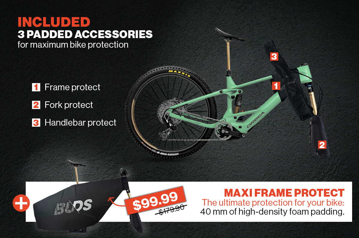 Fully Padded & wheeled Bike Travel Bag, keep rear wheel for safer ...